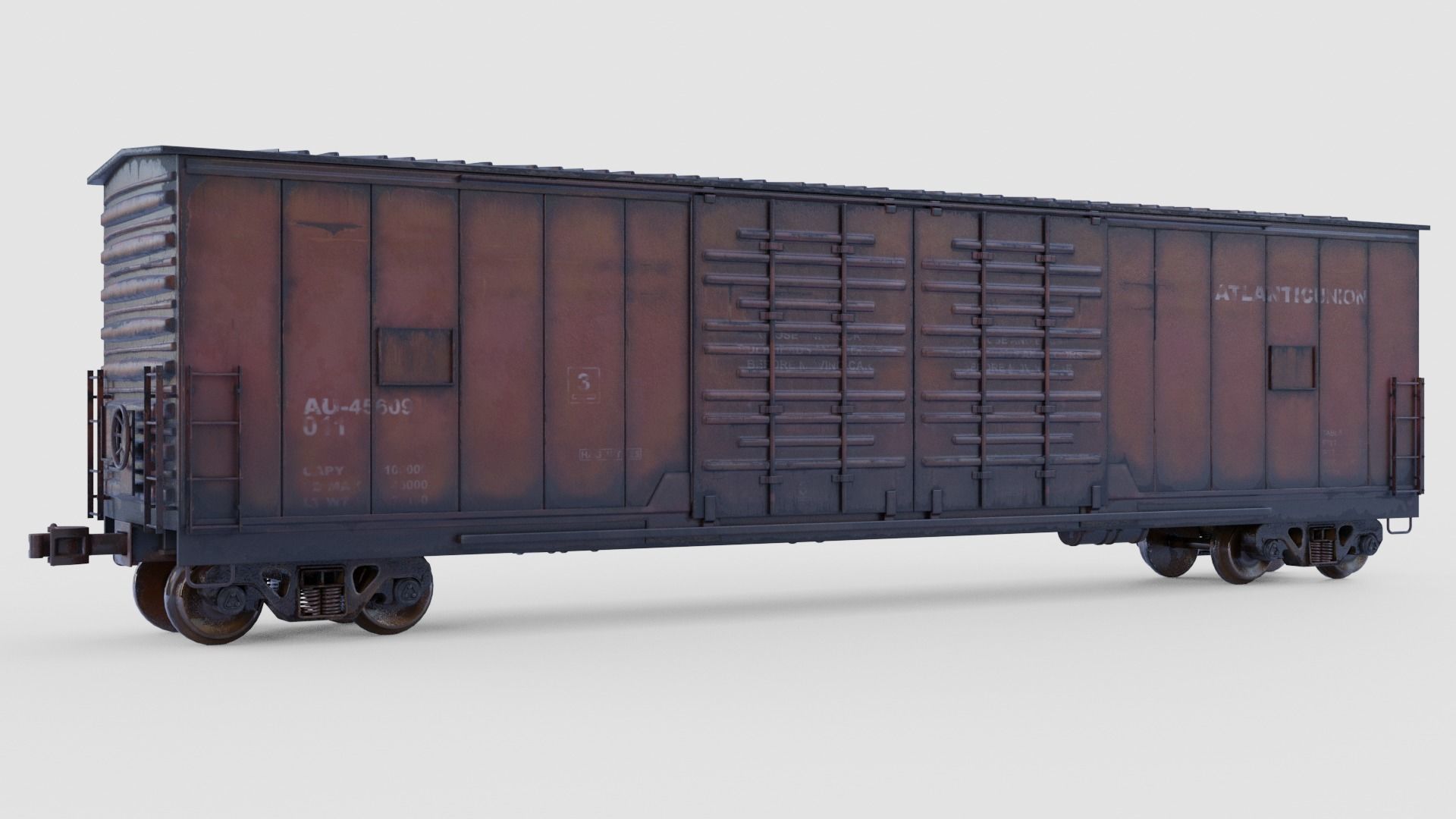 3D model BOXCAR - cargo train PBR VR / AR / low-poly | CGTrader