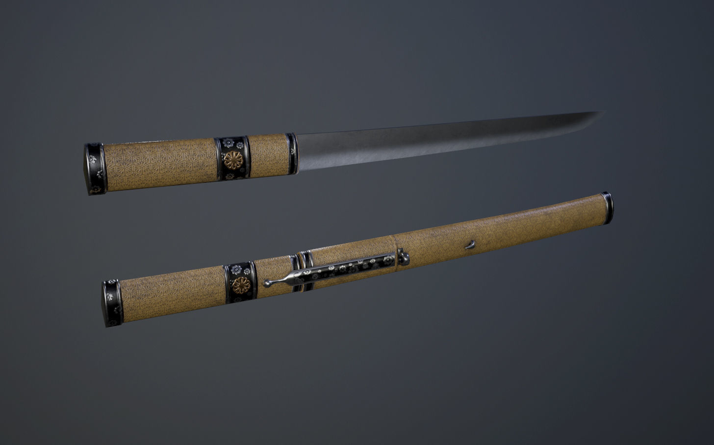 3D model Japanese short sword - Tantou VR / AR / low-poly | CGTrader