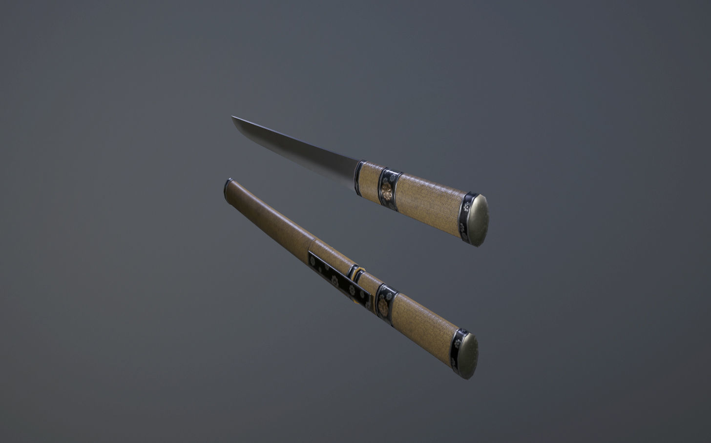 3D model Japanese short sword - Tantou VR / AR / low-poly | CGTrader