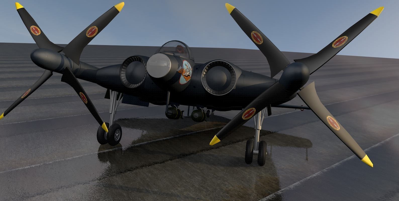 Vought XF5U-1 Flying Flapjack 3D model | CGTrader