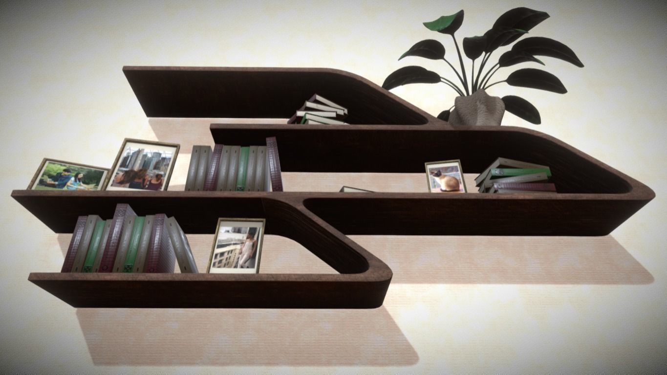 3D model Modern smooth shelf VR / AR / low-poly | CGTrader