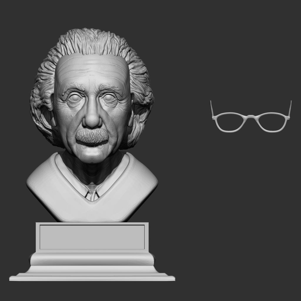 albert einstein 3D model 3D printable | CGTrader