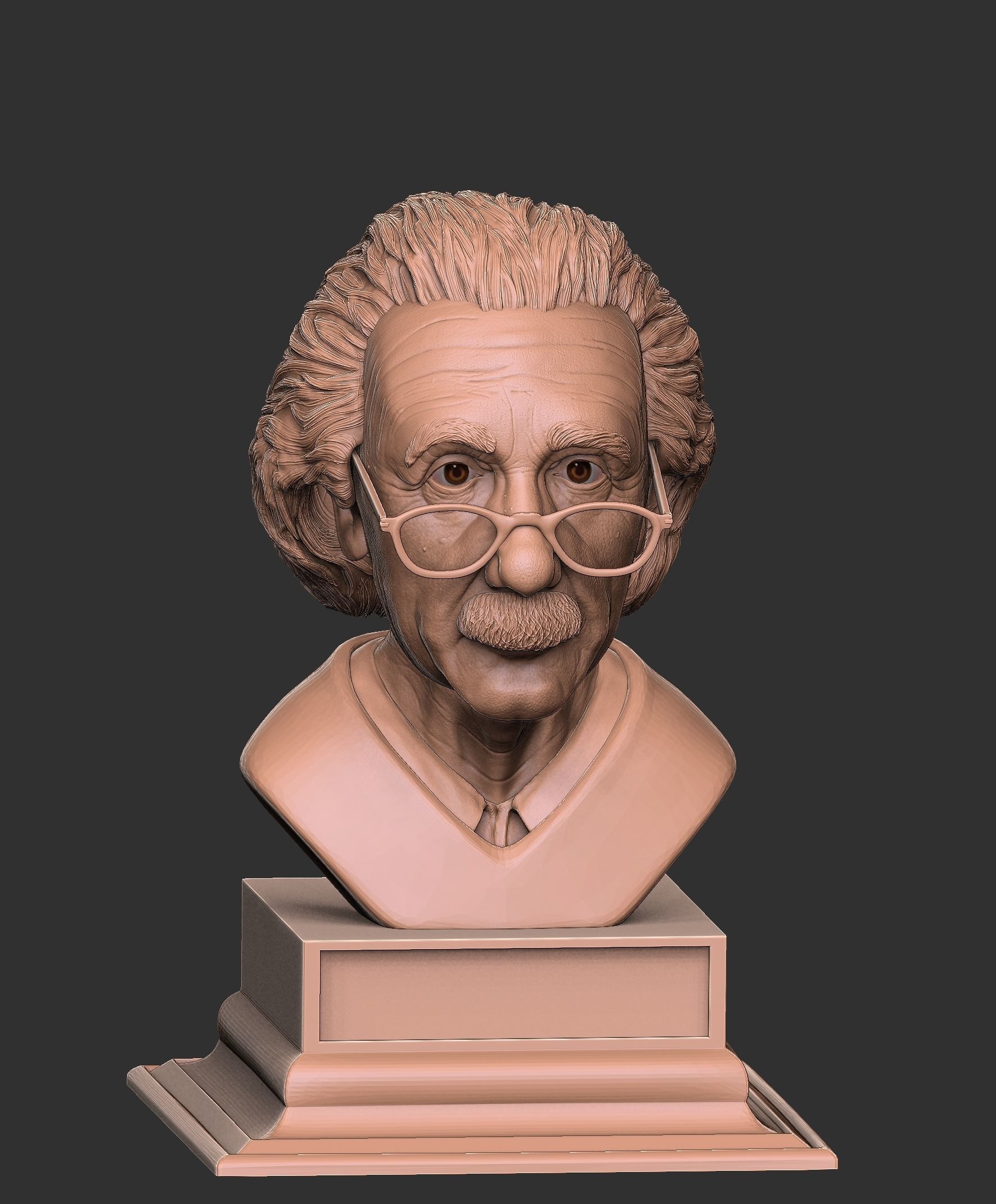 albert einstein 3D model 3D printable | CGTrader