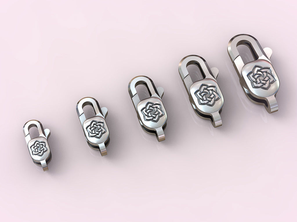Locks for jewelry chains and bracelets 009 3D model 3D printable | CGTrader