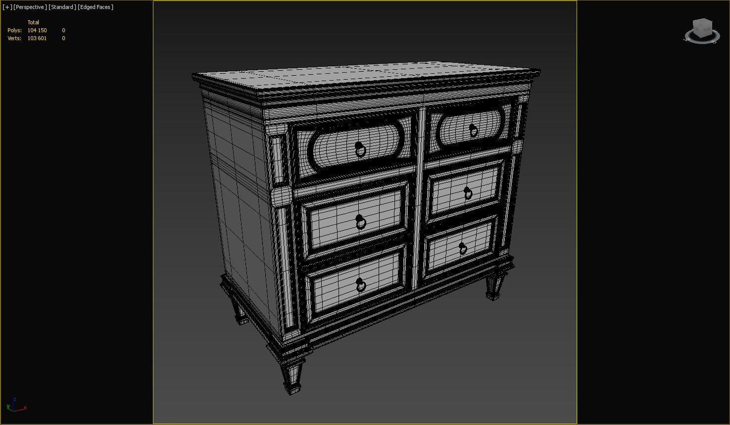 Chest of drawers free 3D model | CGTrader