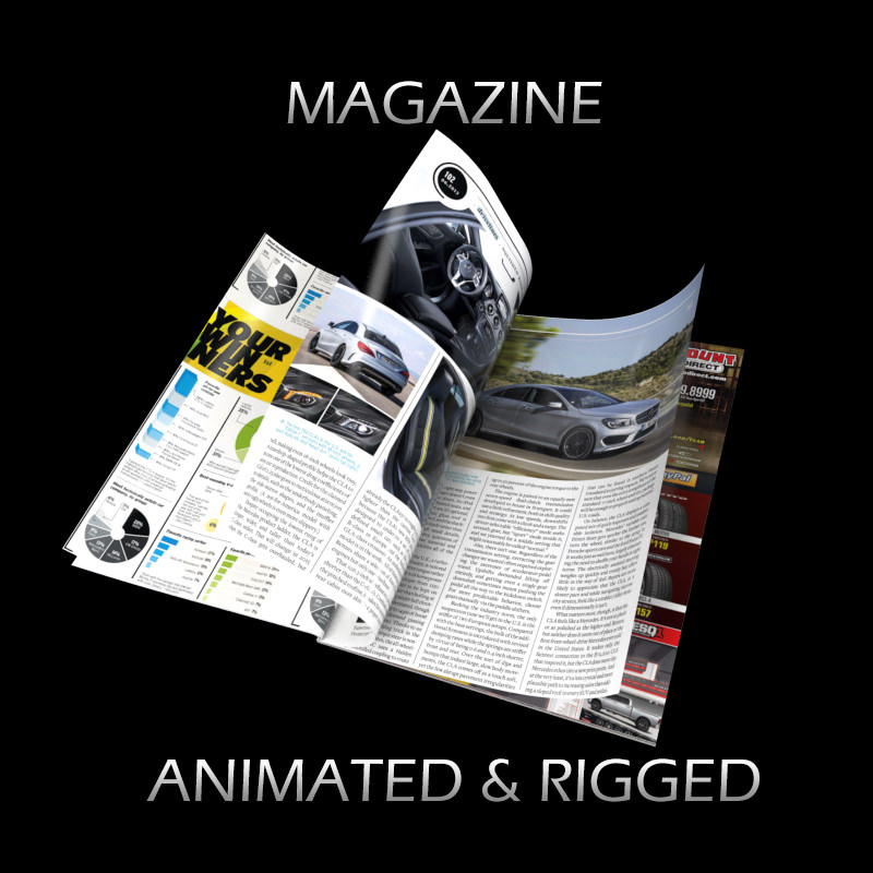 Magazine Opening Rigged Animated 3D model animated rigged | CGTrader