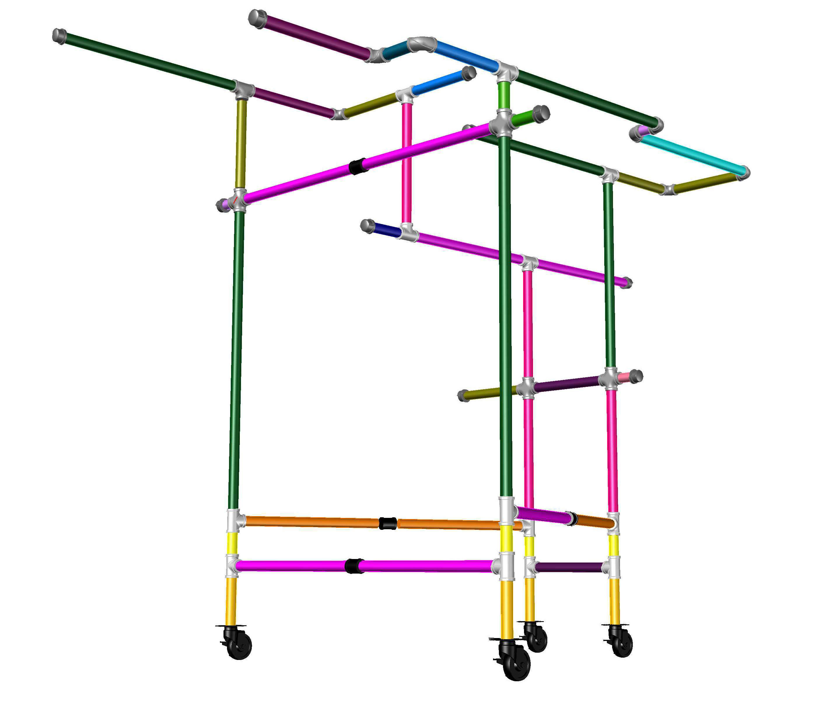 Pipes Rack Assembly free 3D model | CGTrader