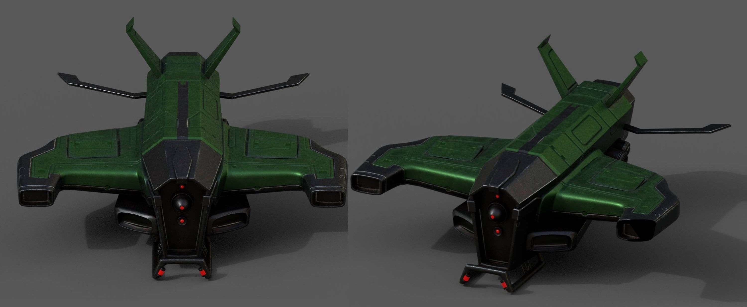 Spaceship starship scifi space futuristic cyborg 3D model