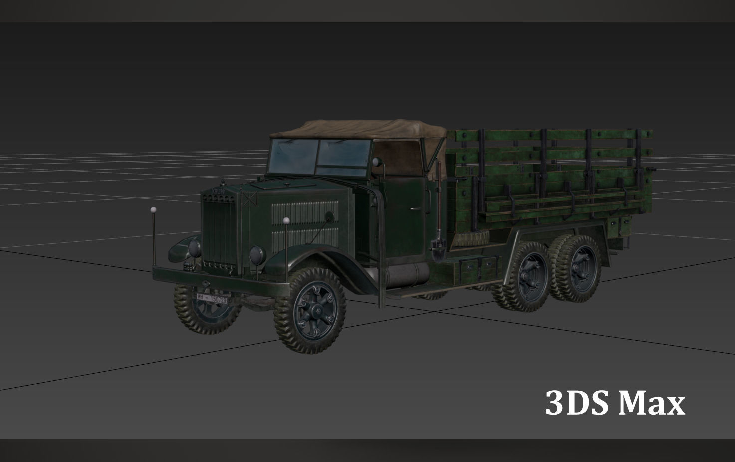 3D model WW2 German Krupp L3H163 Truck VR / AR / low-poly | CGTrader