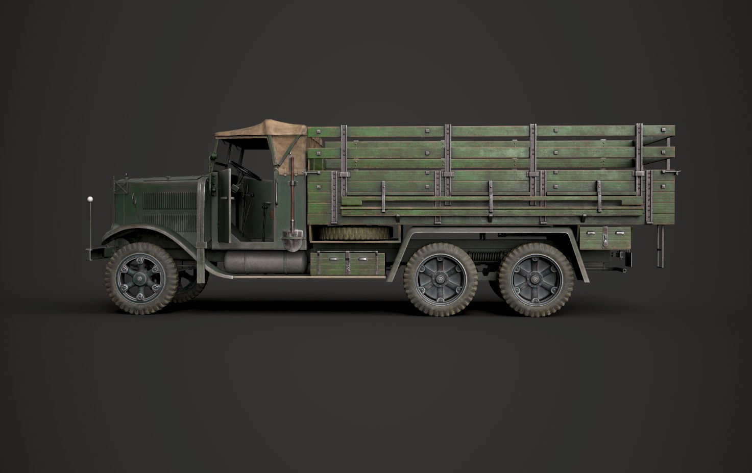 3D model WW2 German Krupp L3H163 Truck VR / AR / low-poly | CGTrader