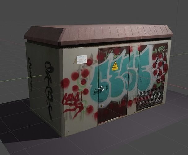 ELECTRIC TRANSFORMER BOX 3D model | CGTrader