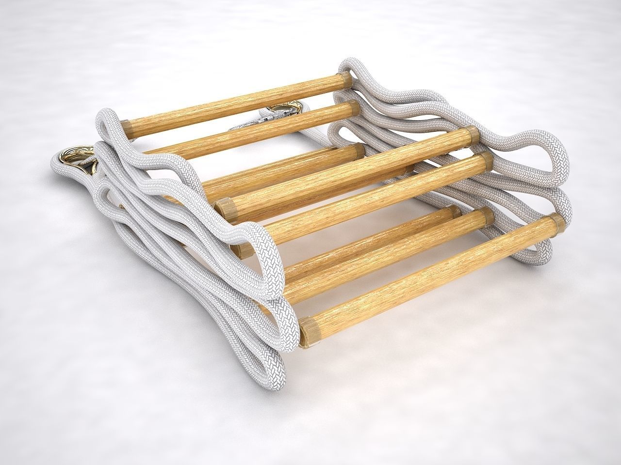 Folded Rope Ladder 3D model | CGTrader