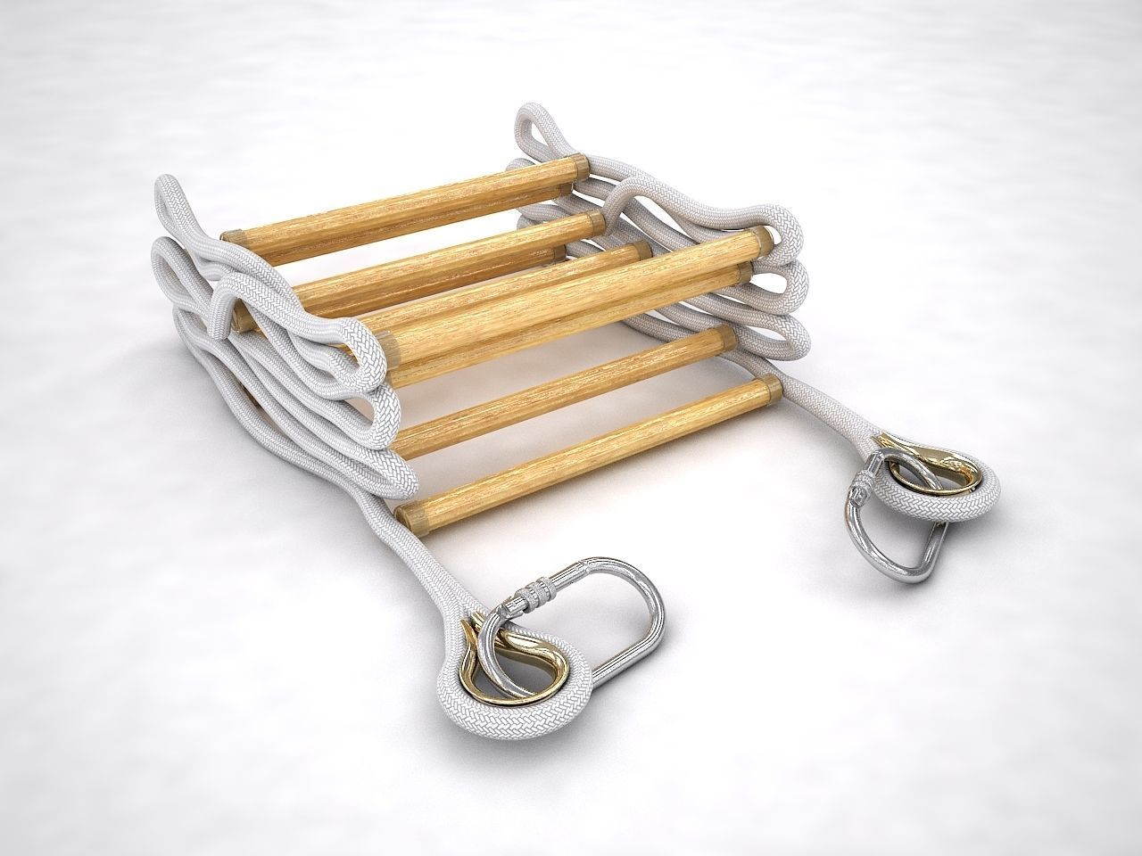 Folded Rope Ladder 3D model | CGTrader