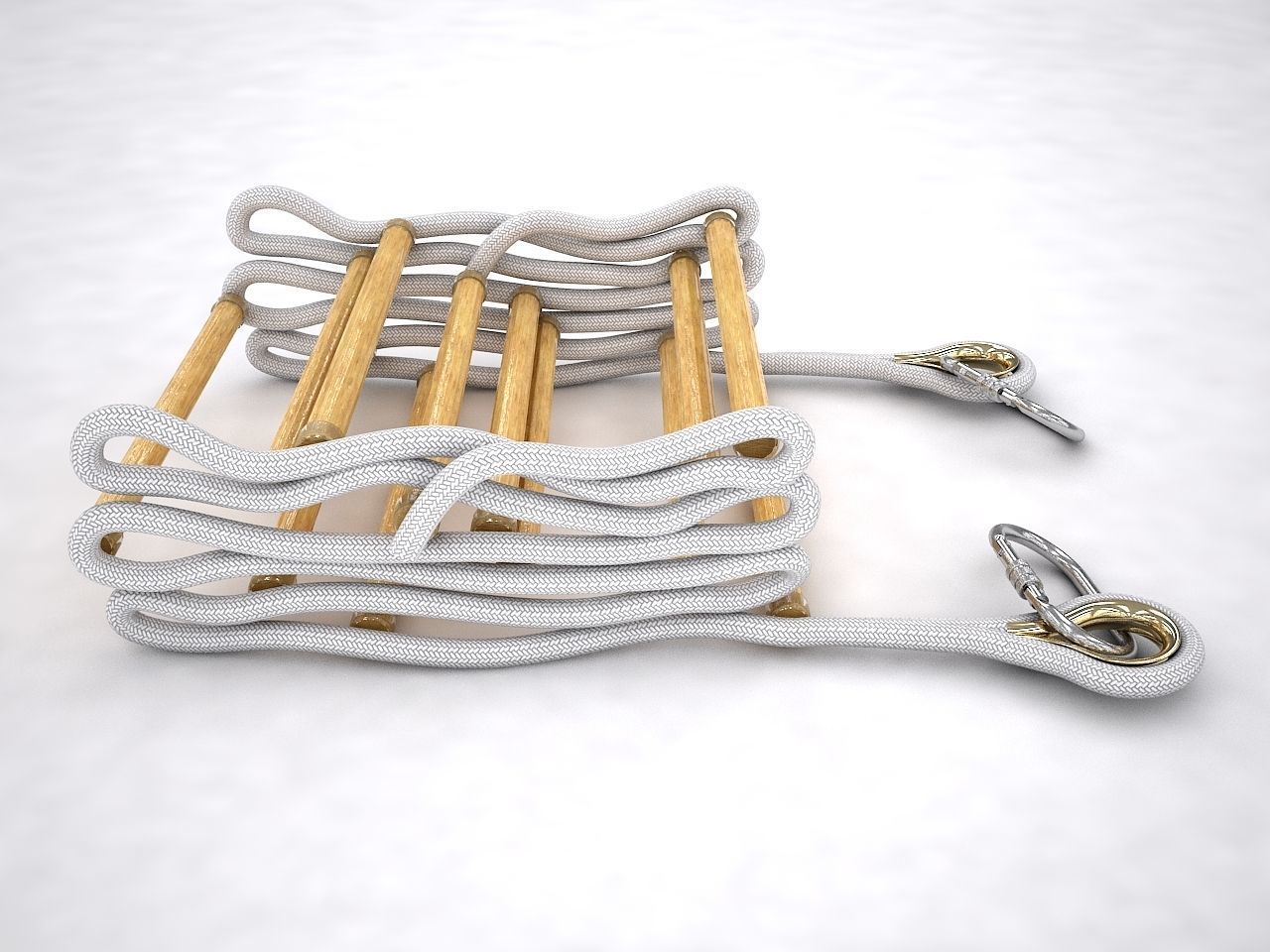 Folded Rope Ladder 3D model | CGTrader