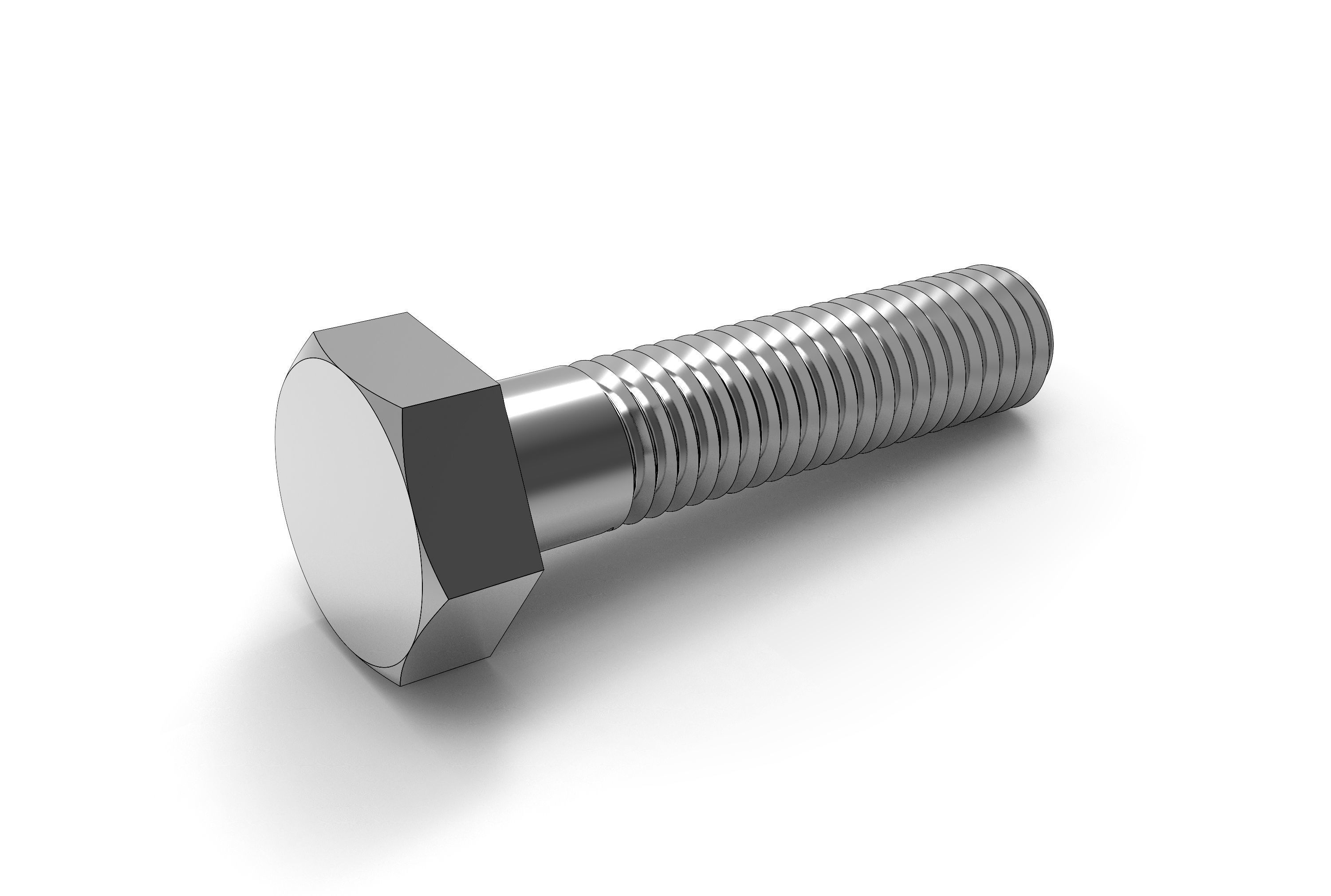 Hex Bolt free 3D model 3D printable | CGTrader