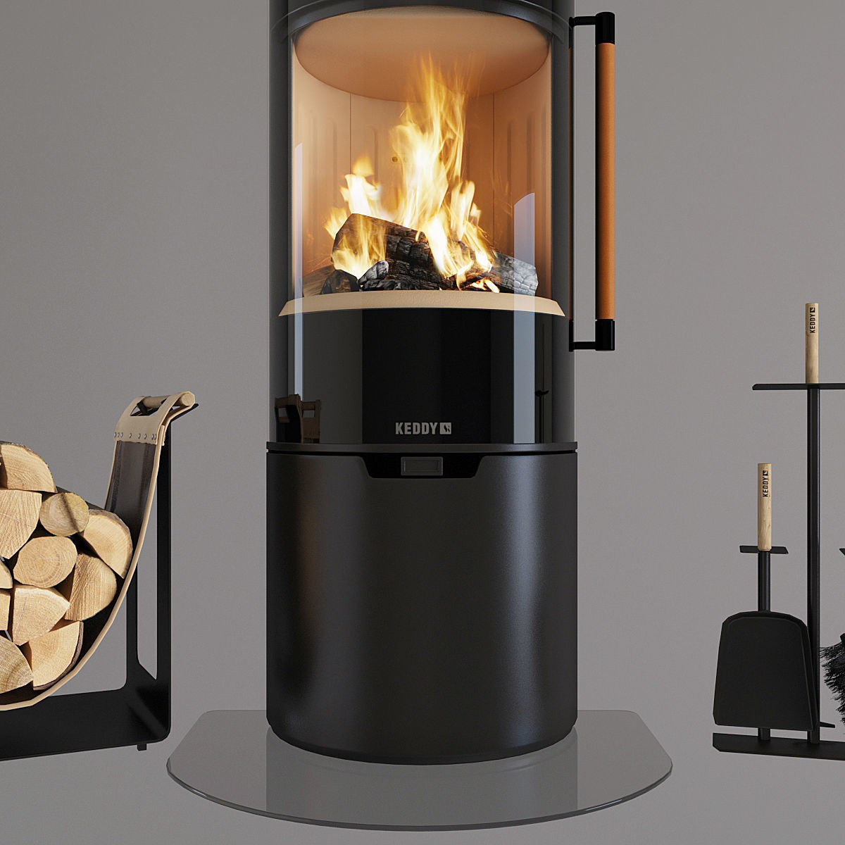 Fireplace Keddy K900T 3D model | CGTrader