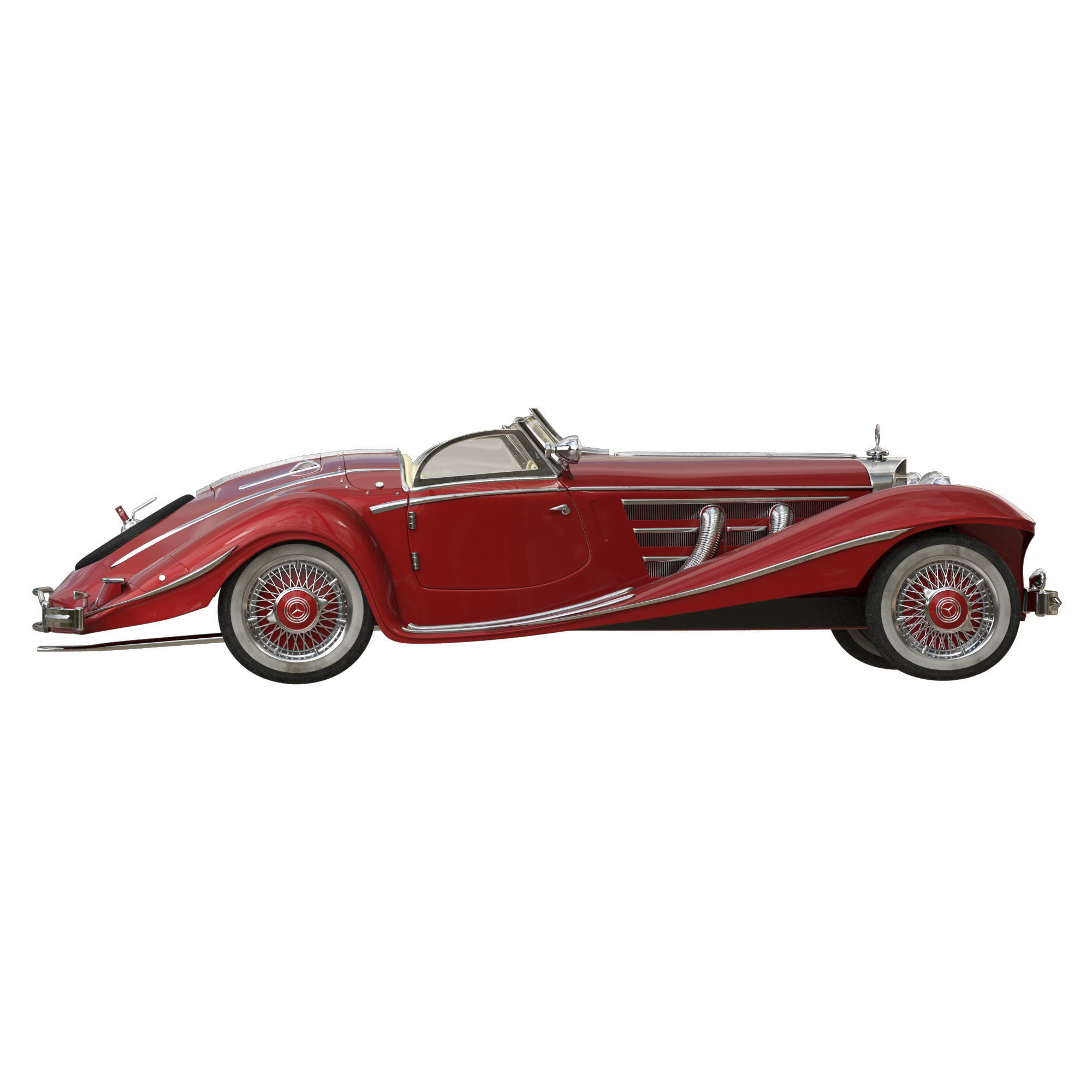 Mercedes 540k roadster 3D model | CGTrader