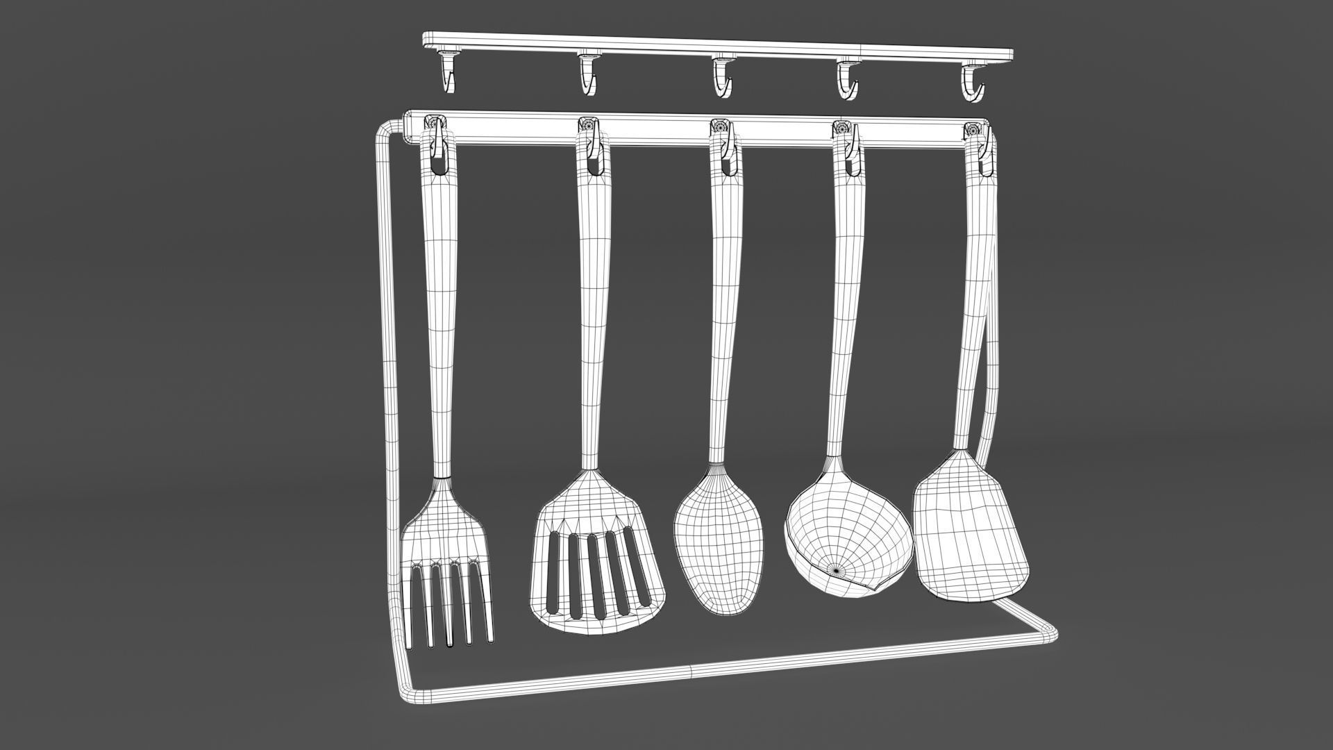 Kitchen Set Cooking Tools 3D model | CGTrader