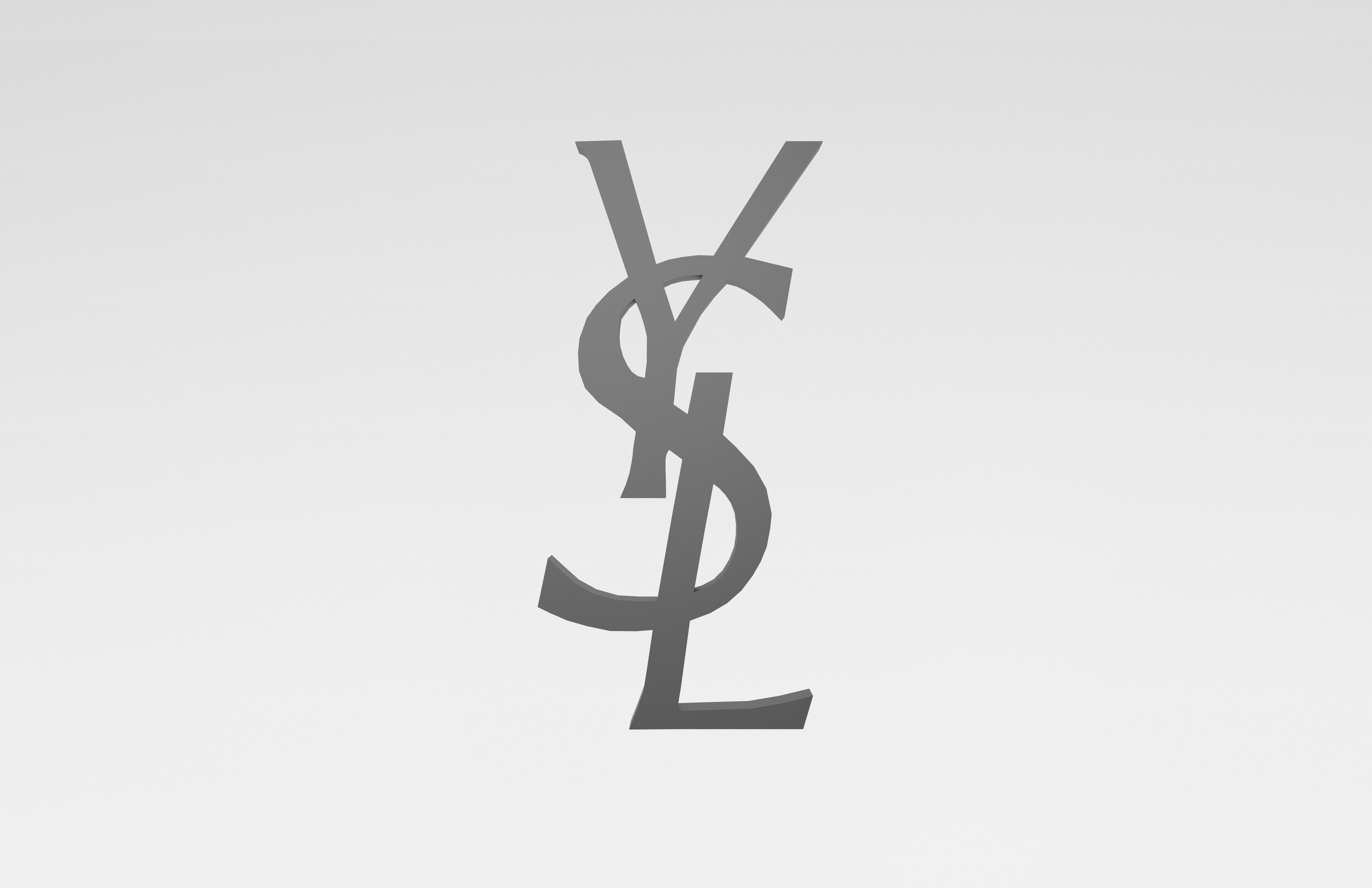 YSL Logo v1 001 free VR / AR / low-poly 3D model | CGTrader
