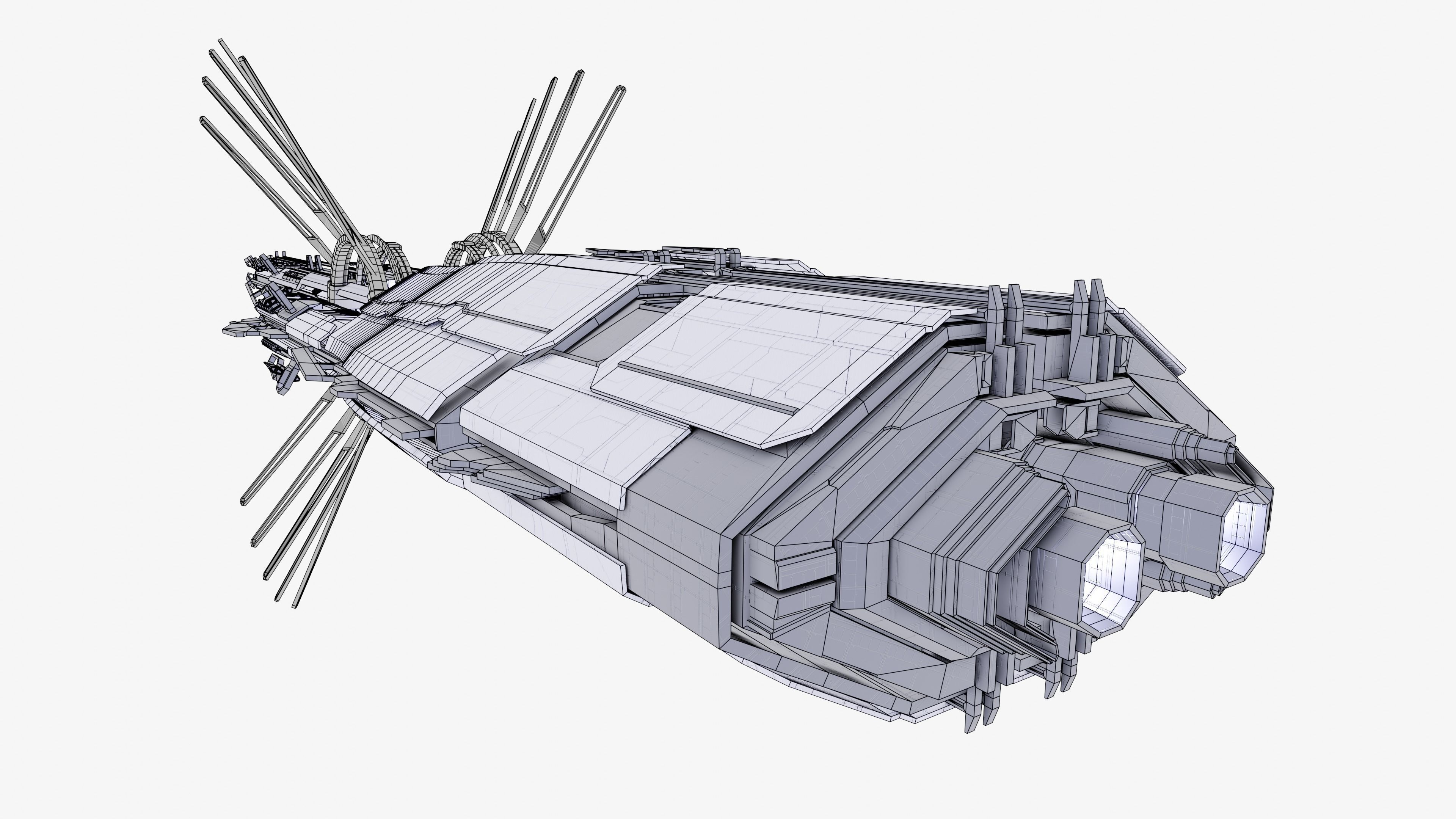 Scifi Alien Ship 3D model | CGTrader