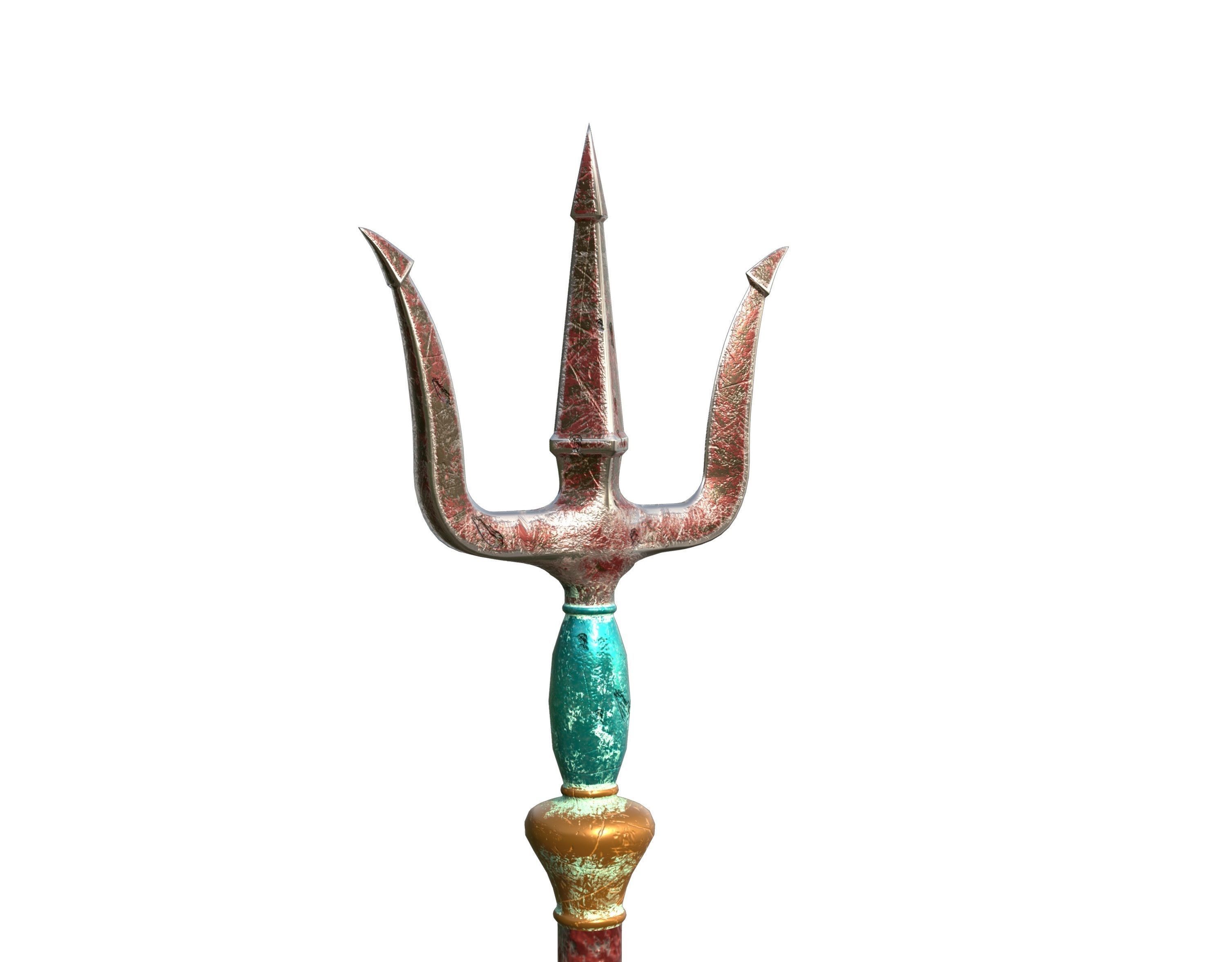 3D model Trident of Poseidon VR / AR / low-poly | CGTrader
