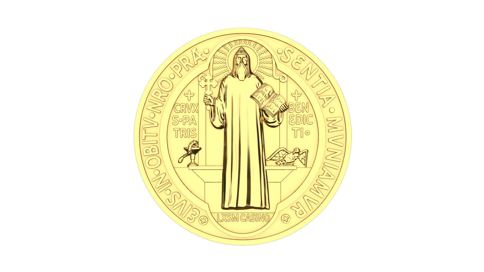 Saint Benedict Coin 3D model 3D printable | CGTrader