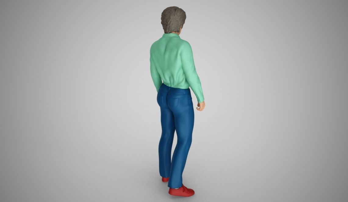 Man Looking Down From High 3D model 3D printable | CGTrader