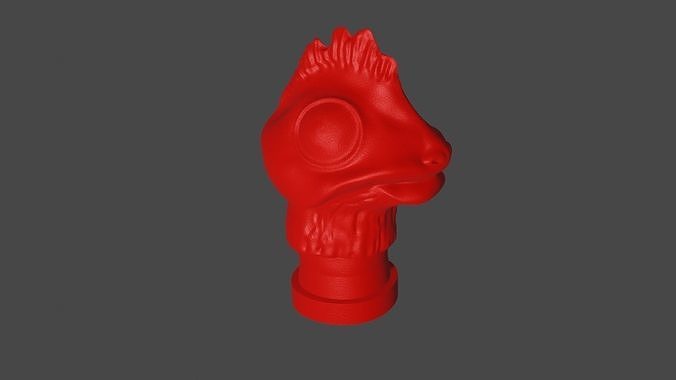 alien head free 3D model 3D printable | CGTrader
