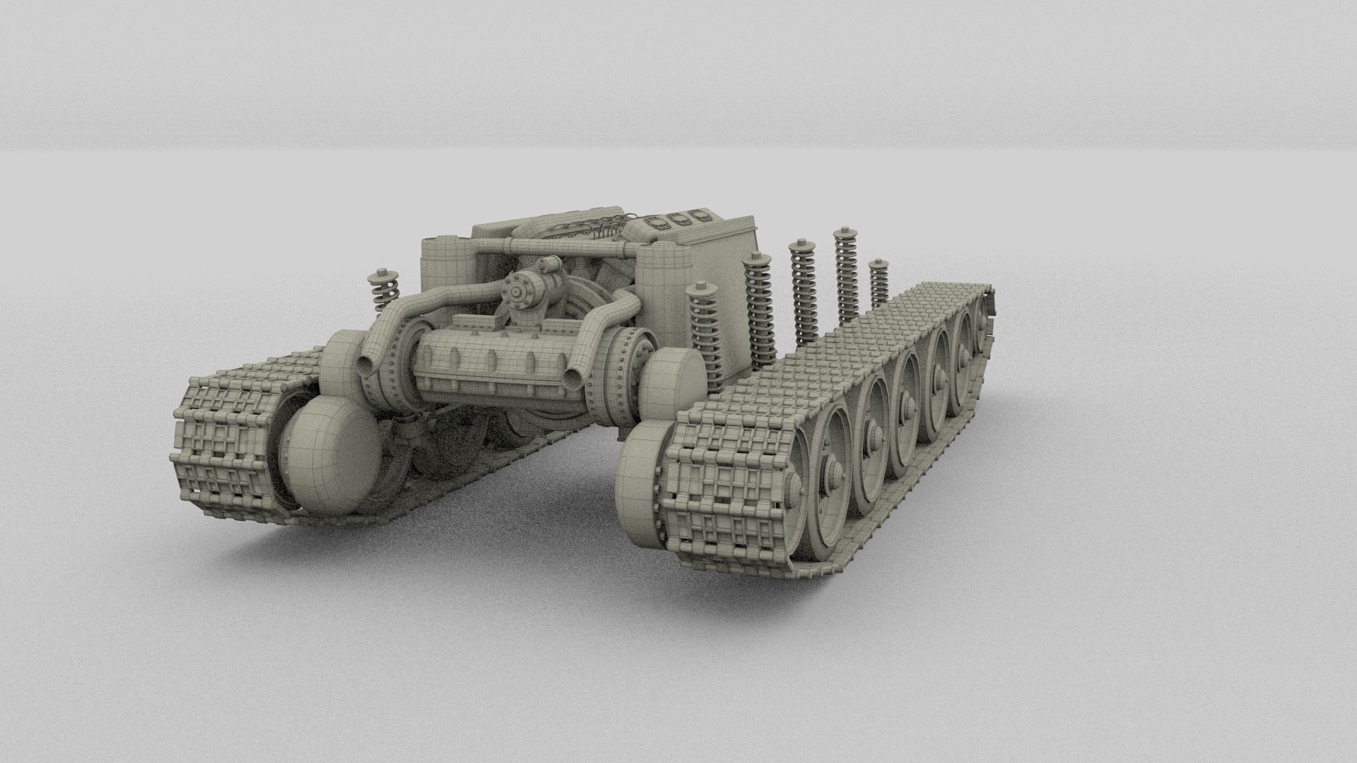 T34 Tank Drivetrain 3D Model .obj .fbx .stl .blend .dae - CGTrader.com