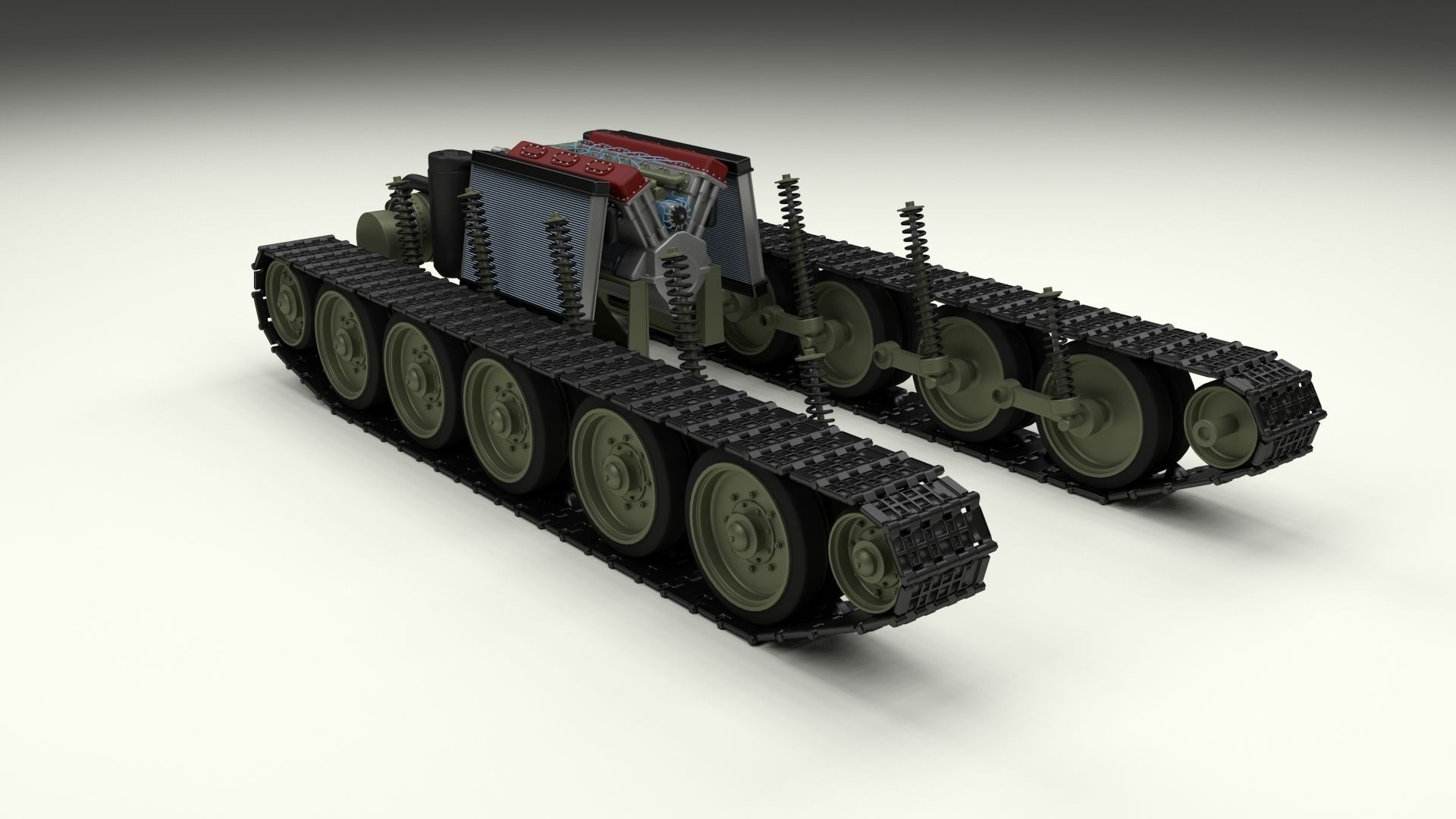 T34 Tank Drivetrain 3D Model .obj .fbx .stl .blend .dae - CGTrader.com