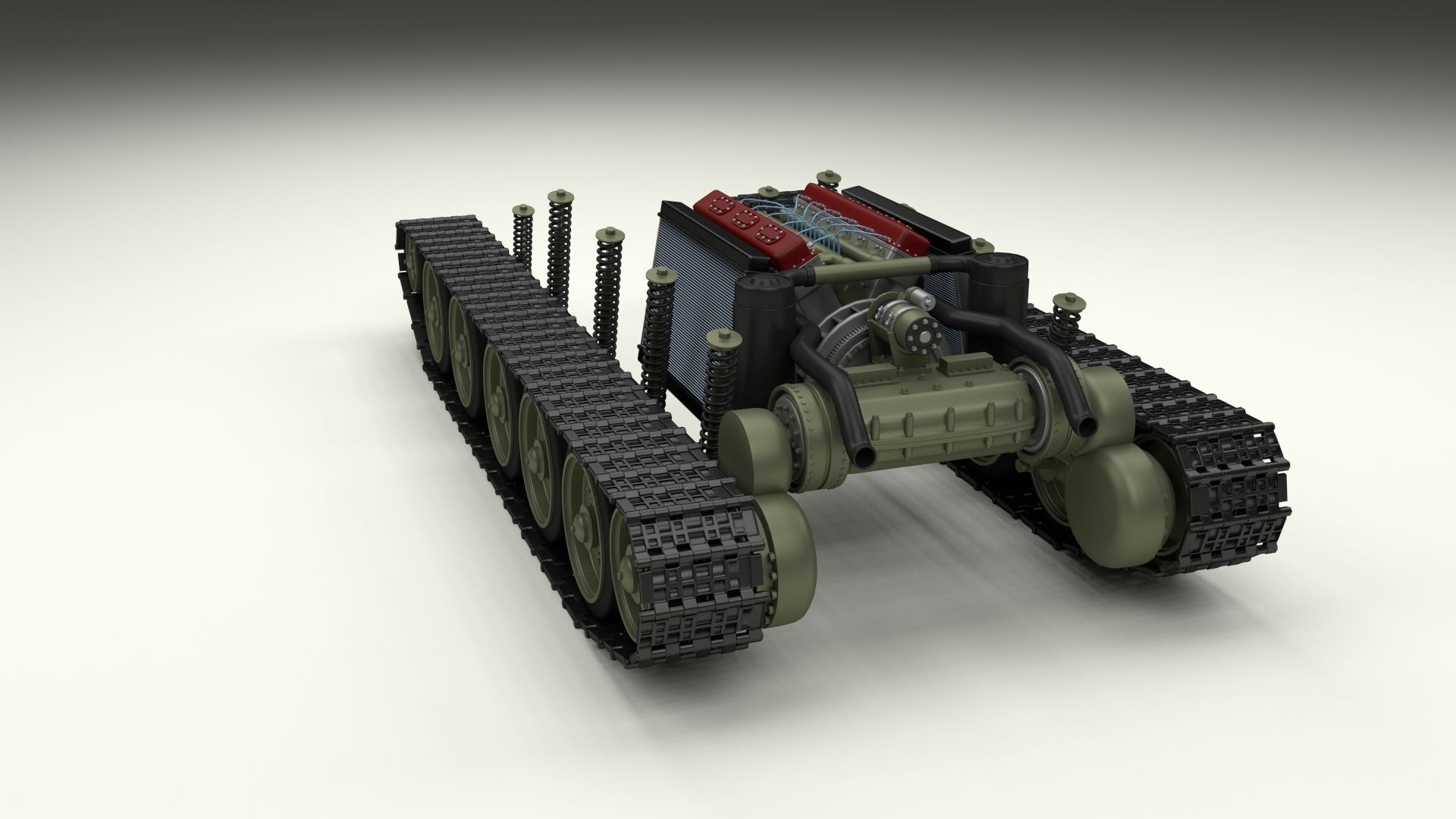 T34 Tank Drivetrain 3D Model .obj .fbx .stl .blend .dae - CGTrader.com