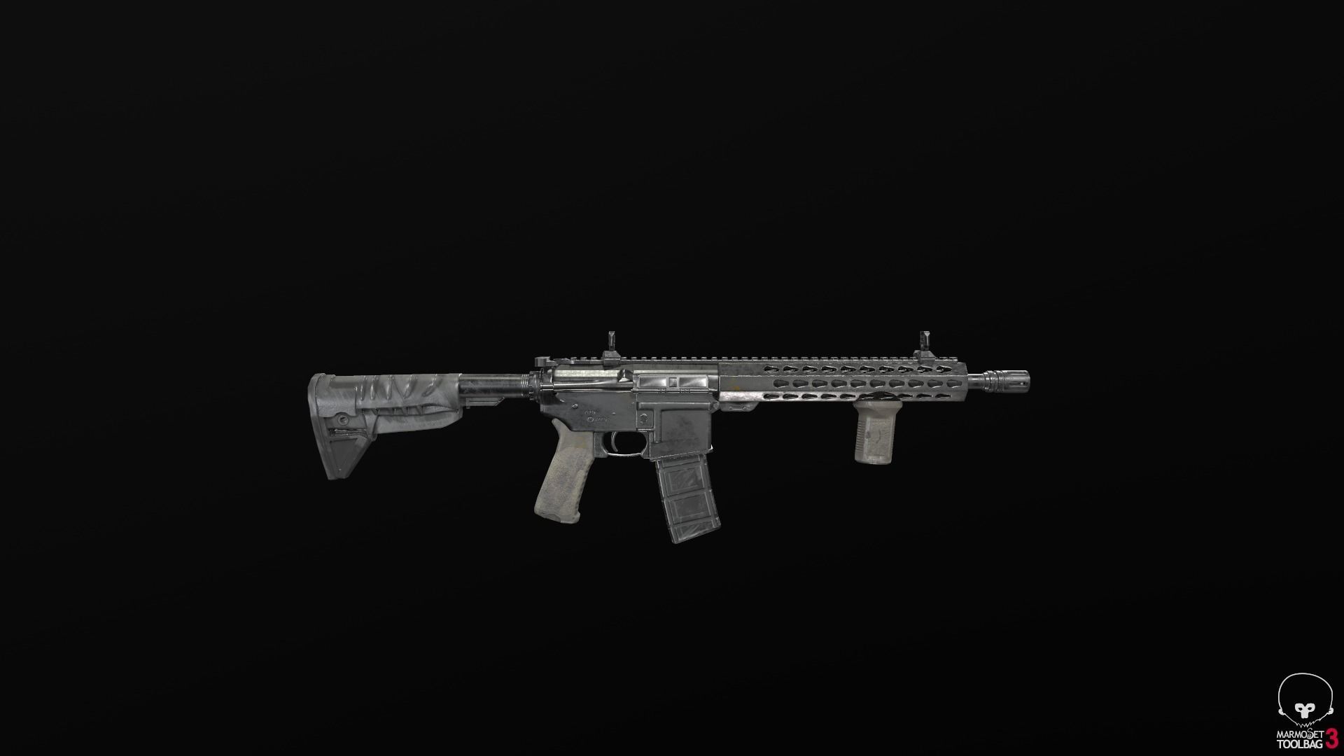 Zbroyar Z-15 AR-15 M4A4 LOW POLY MODEL FREE free VR / AR / low-poly 3D ...