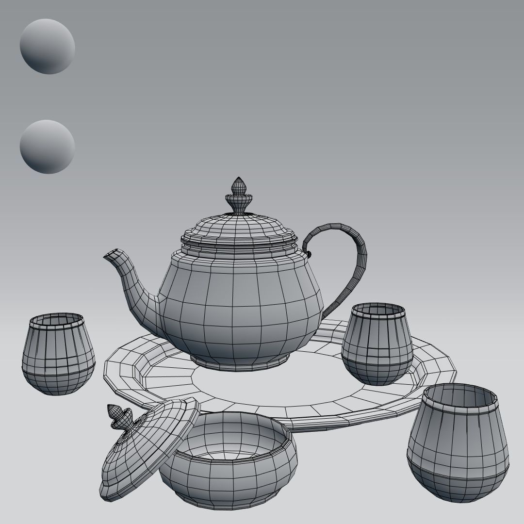 Tea set - 3D model | CGTrader