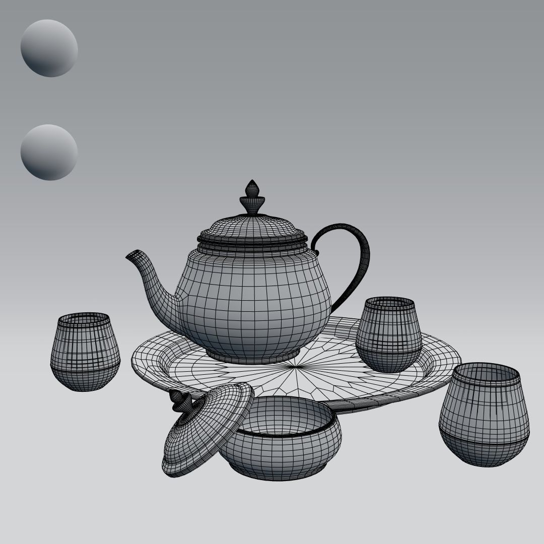 Tea set - 3D model | CGTrader