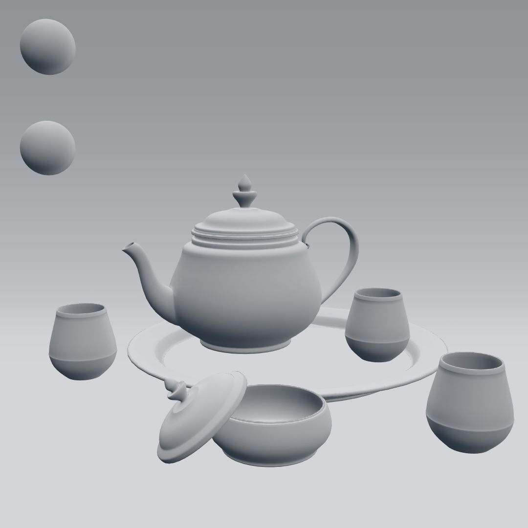 Tea set - 3D model | CGTrader