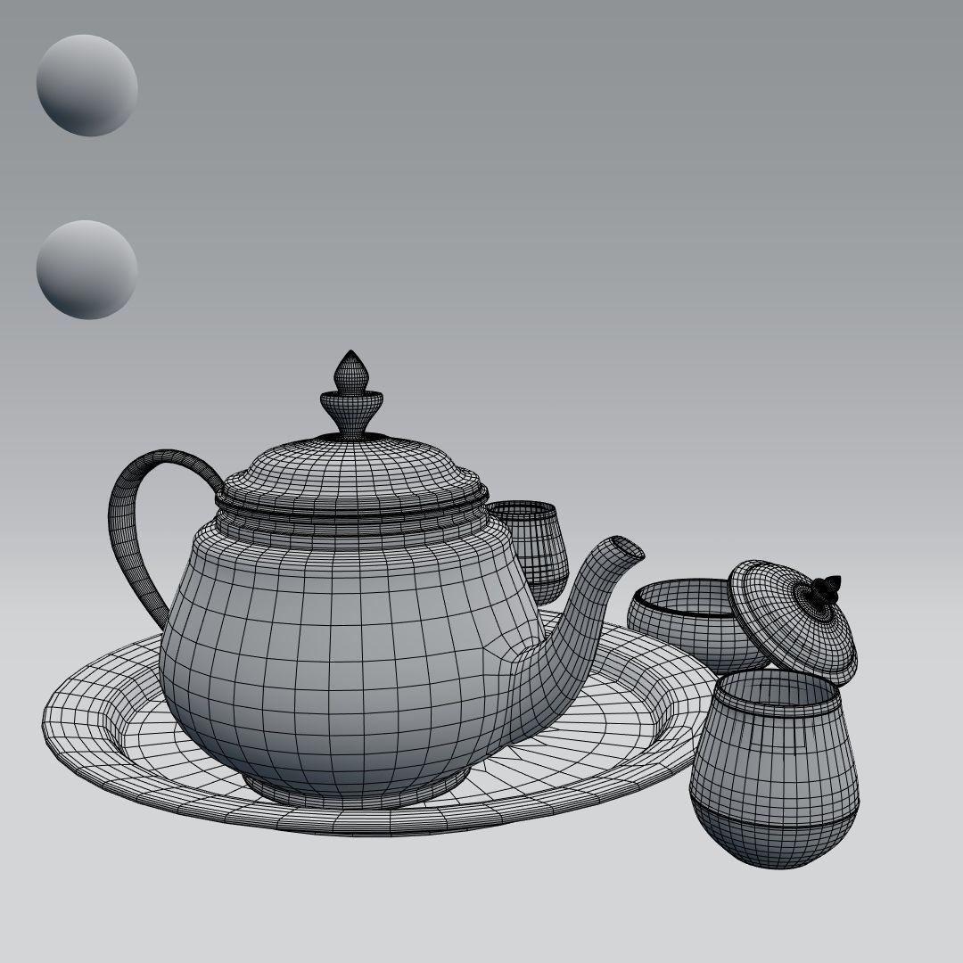 Tea set - 3D model | CGTrader