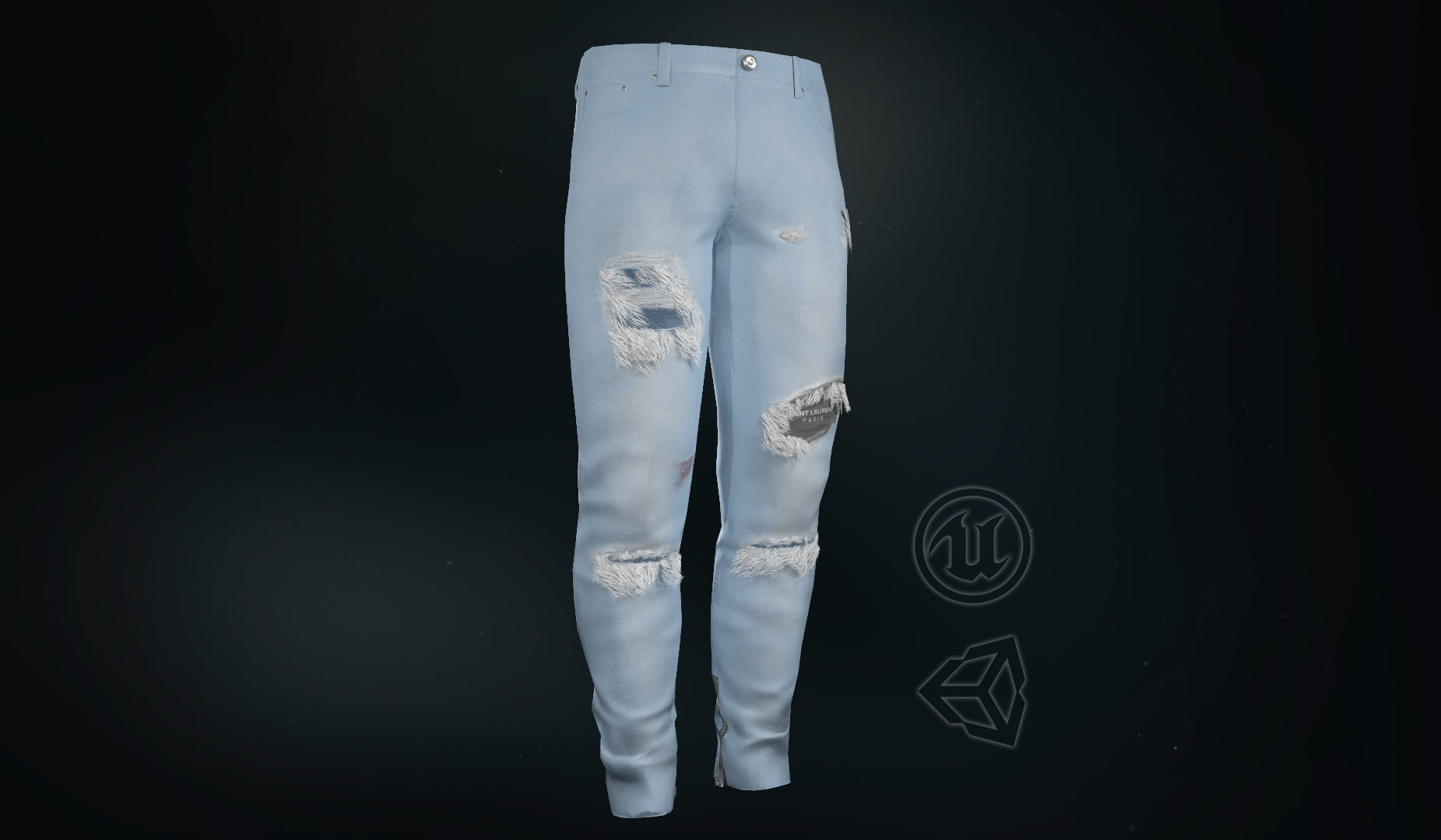 3D model Ripped Jeans VR / AR / low-poly | CGTrader