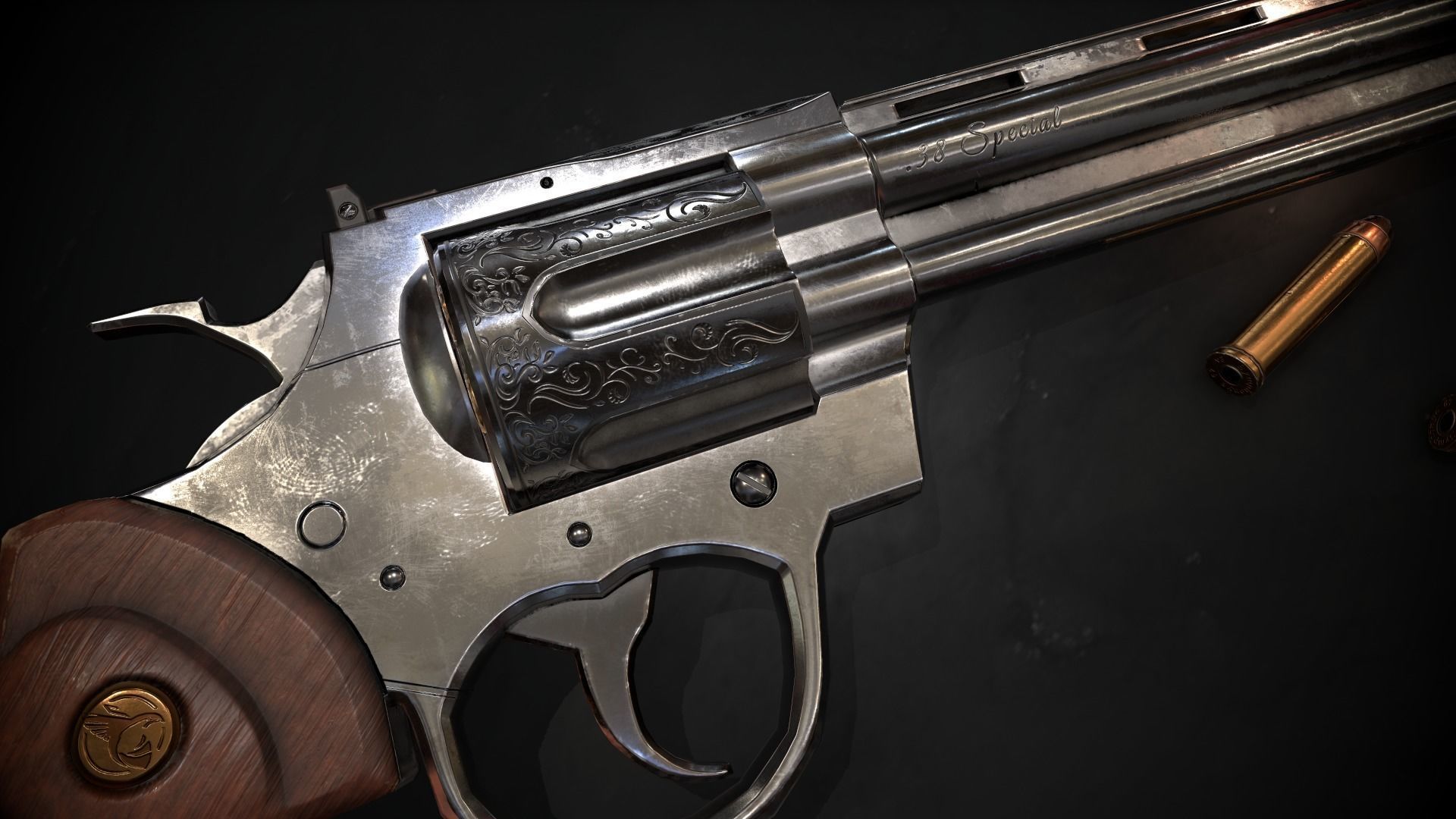 3D model Revolver VR / AR / low-poly | CGTrader