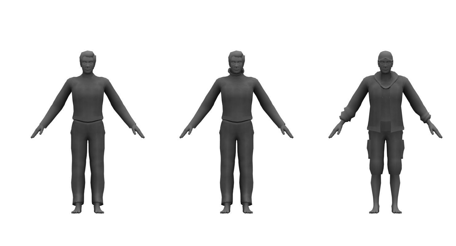 32 costumes character 3d models collection 3D model | CGTrader