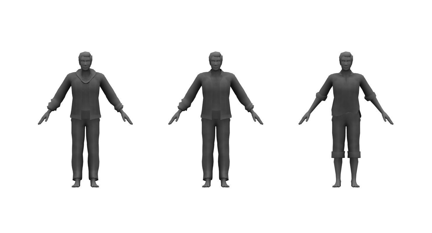 32 costumes character 3d models collection 3D model | CGTrader