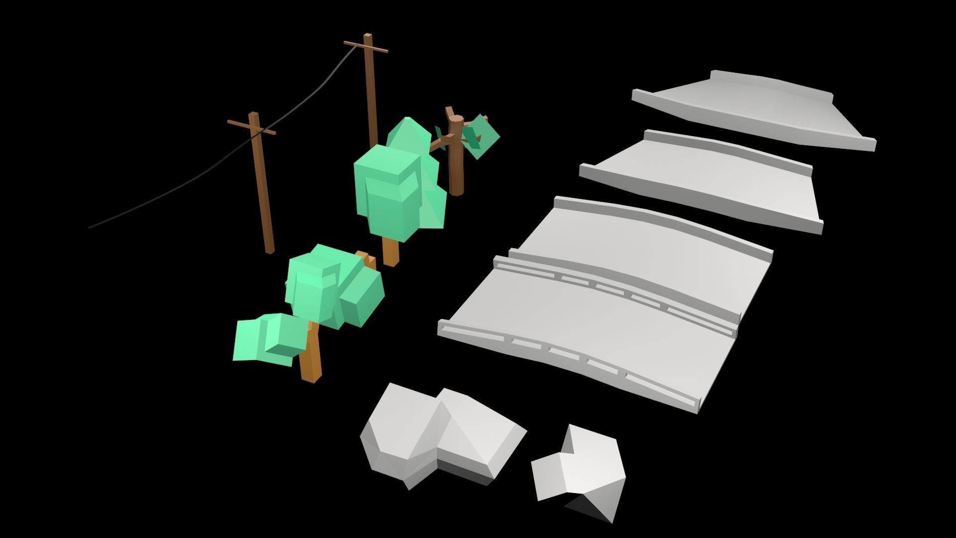 3D model Mobile game asset pack VR / AR / low-poly | CGTrader