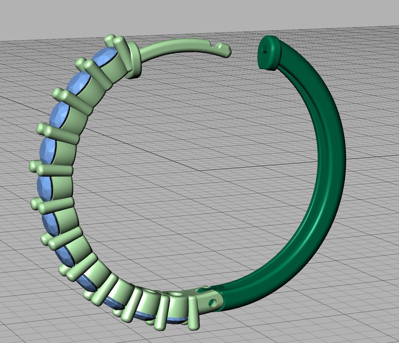 Diamond Hoop Earrings 3dmodel printable 3D model 3D printable | CGTrader
