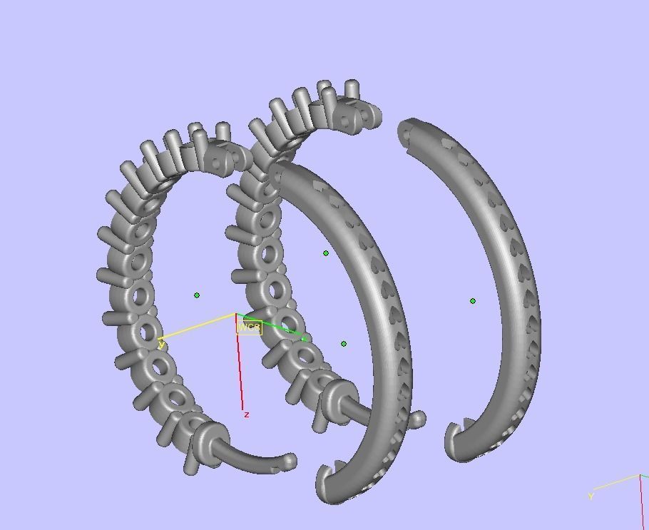 Diamond Hoop Earrings 3dmodel printable 3D model 3D printable | CGTrader