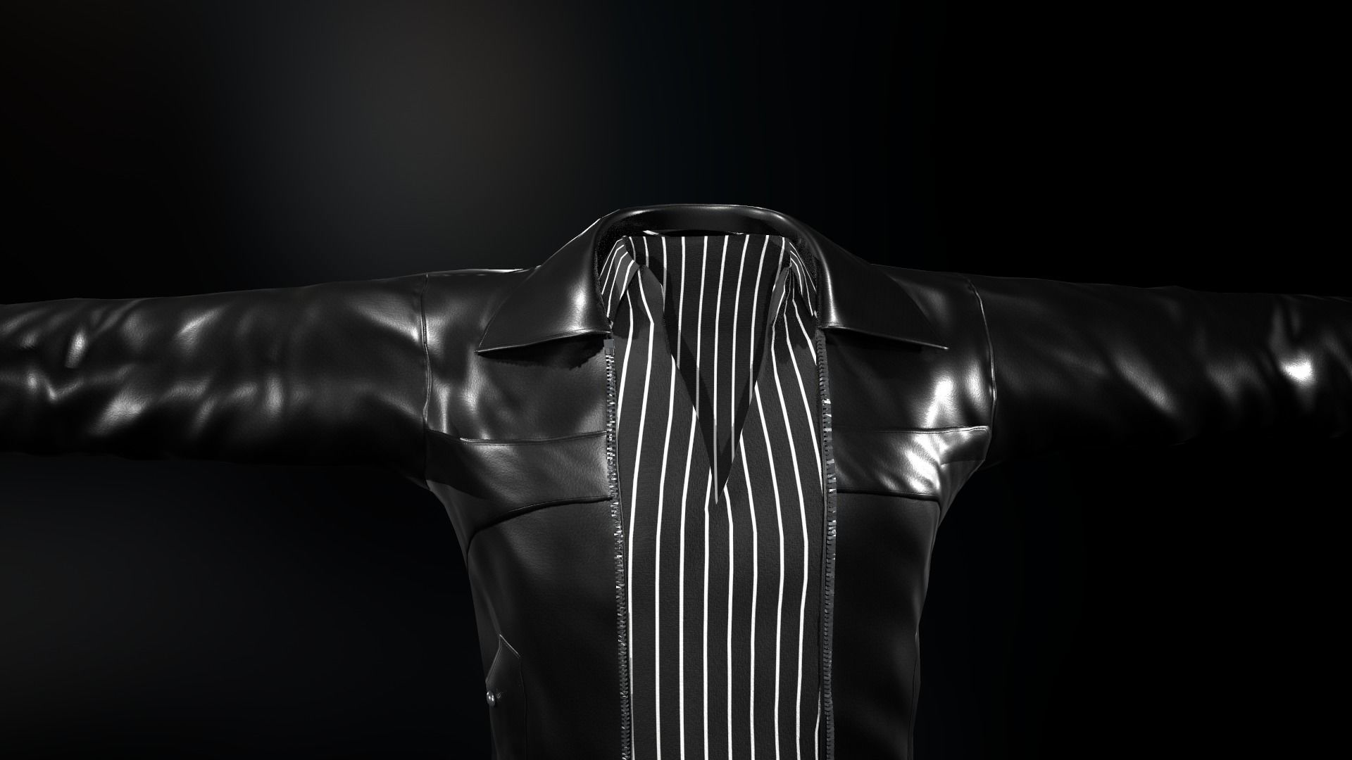 3D model Men Leather Jacket And Shirt VR / AR / low-poly | CGTrader