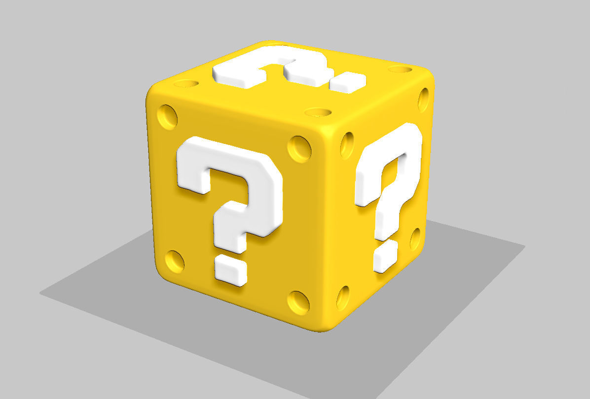 Super Mario Mystery Block free 3D model 3D printable | CGTrader