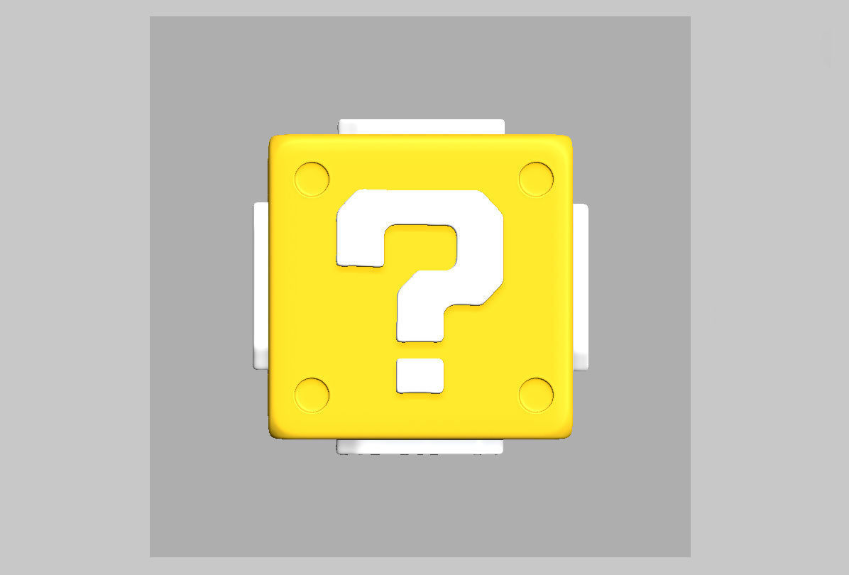 Super Mario Mystery Block free 3D model 3D printable | CGTrader