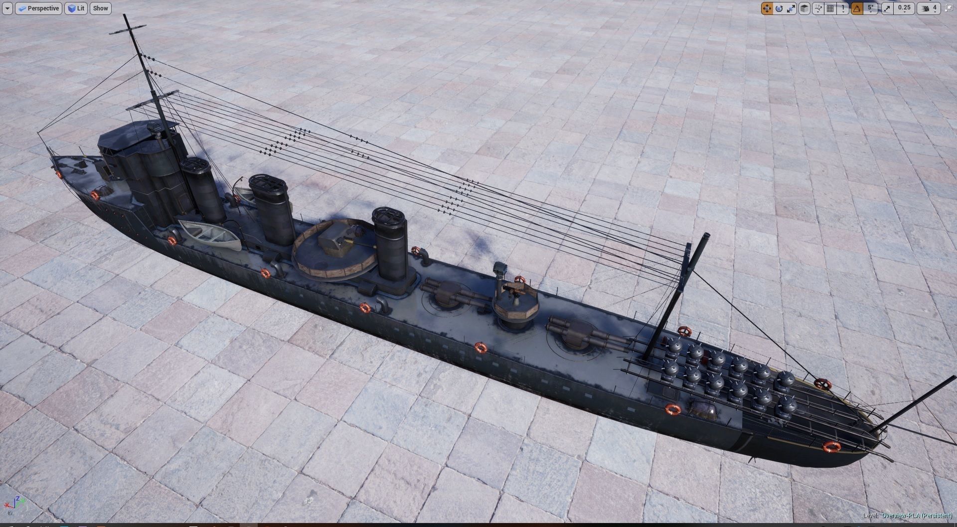 Laforey Class Destroyer HMS Lance G87 3D asset | CGTrader