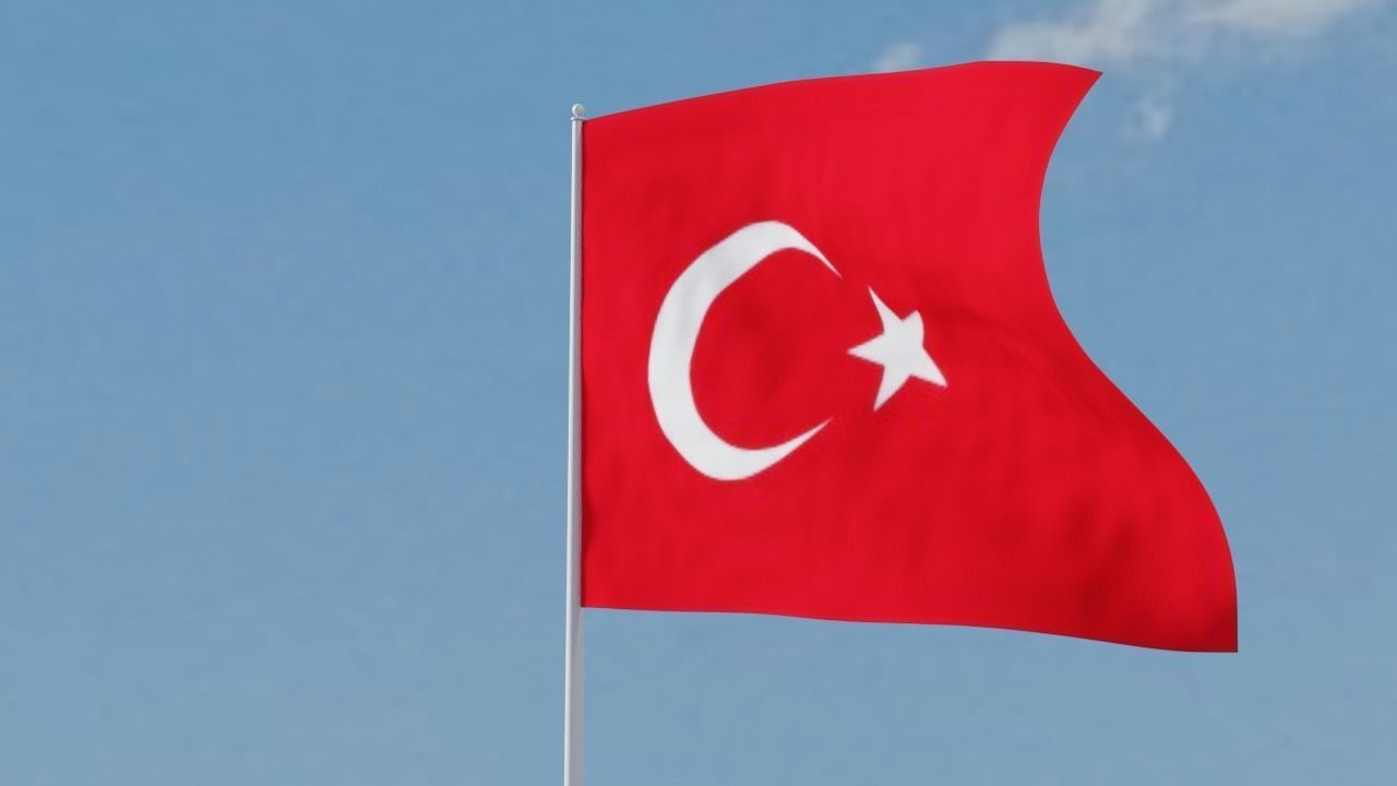 Animated Turkish Flag free 3D model animated | CGTrader
