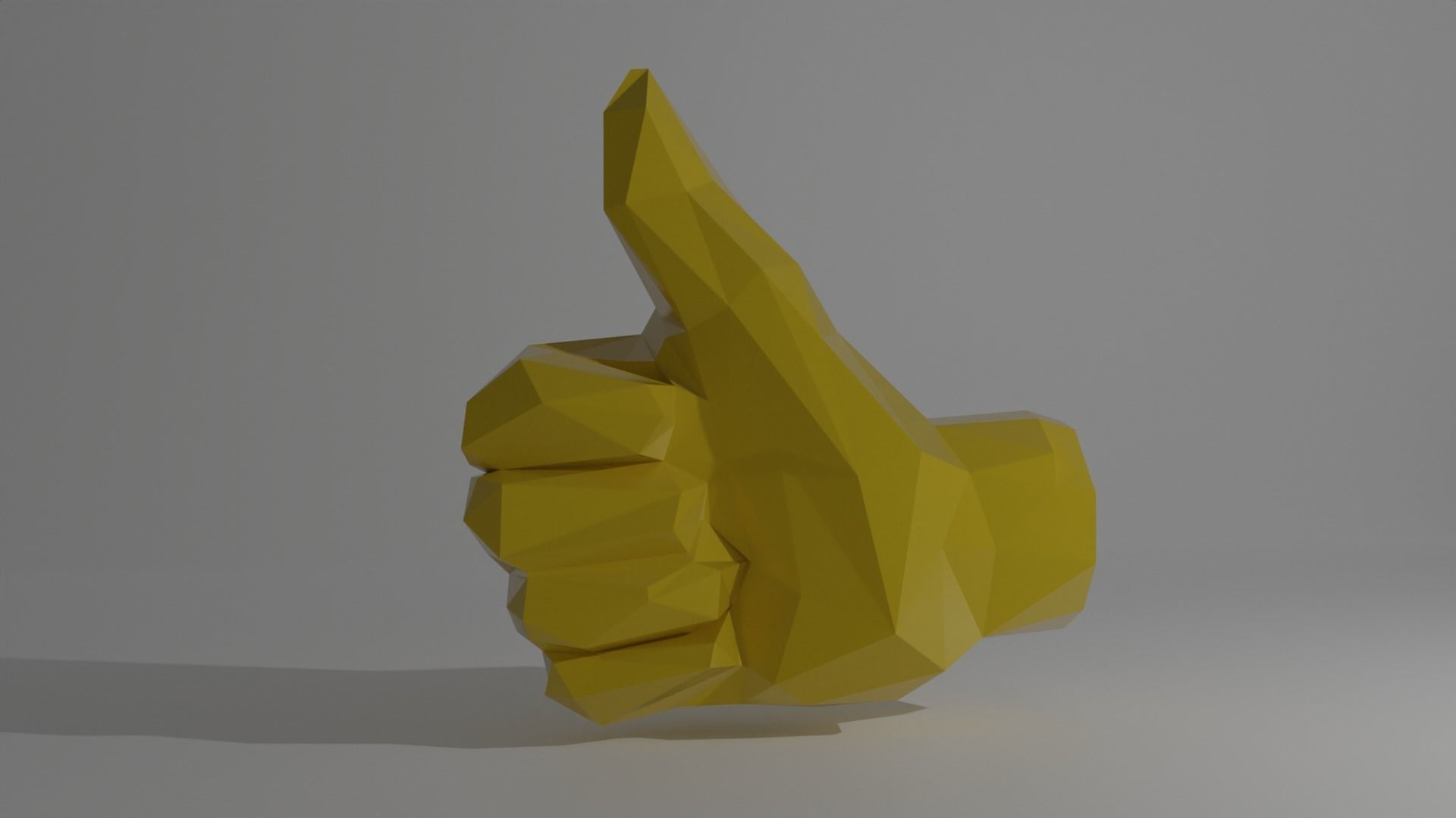 Thumbs up Lowpoly 3D model 3D printable | CGTrader