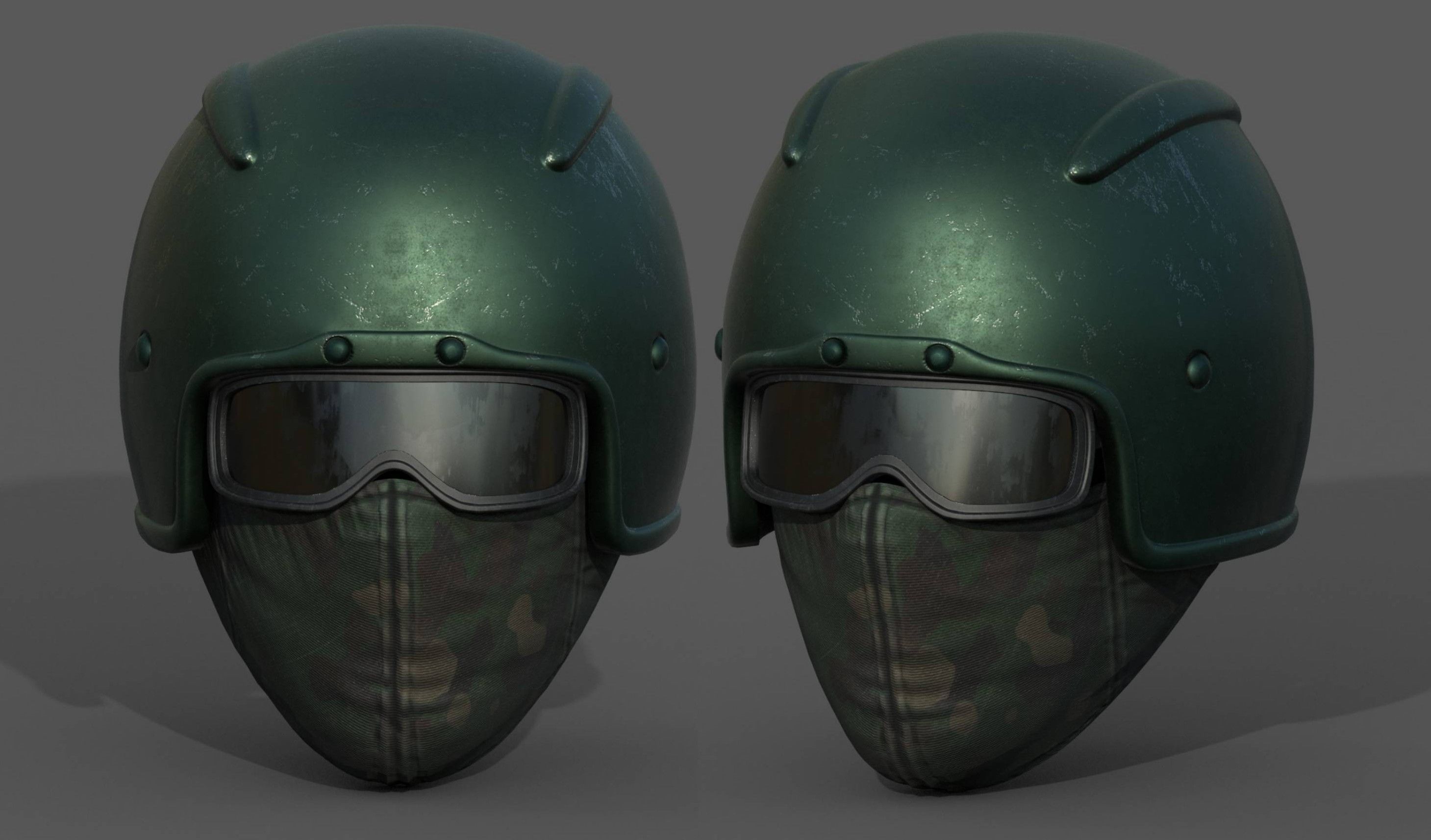 3D model Helmet scifi futuristic military combat soldier armor VR / AR ...